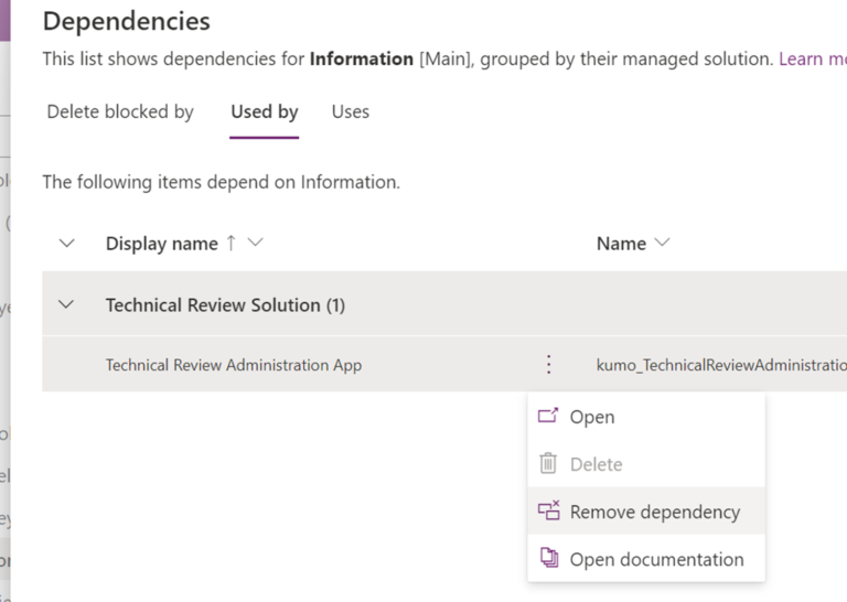 Dataverse Tip: Removing Dependencies for a Smoother Solution Import Process - Kumo Partners